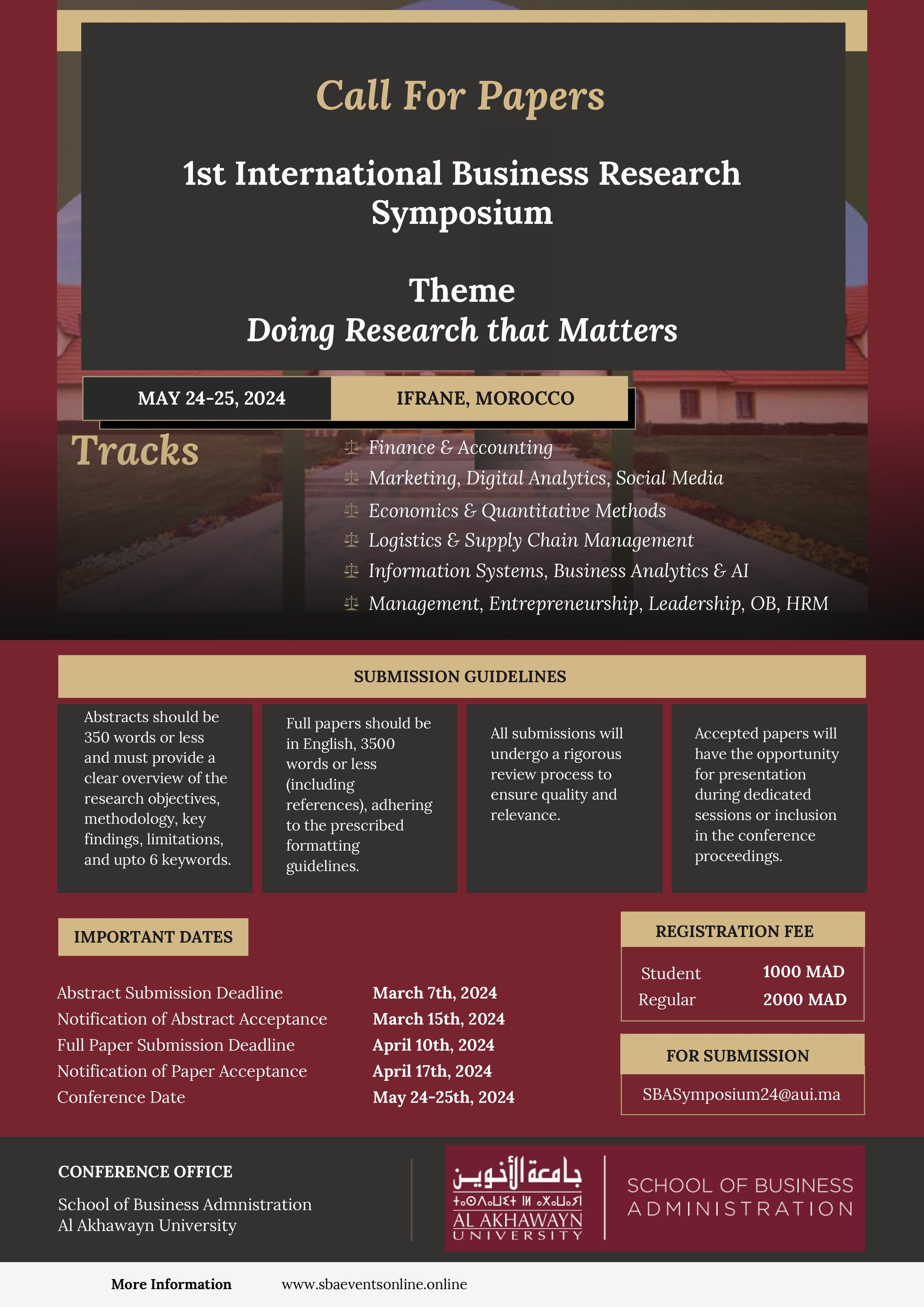 The 1st edition of the international Business Research Symposium (IBRS)
