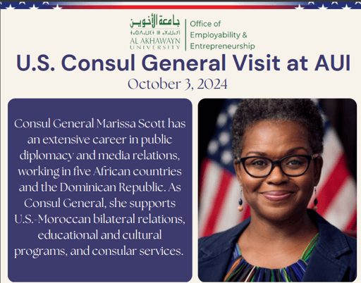 U.S. Consul General Visit at AUI the 3rd October